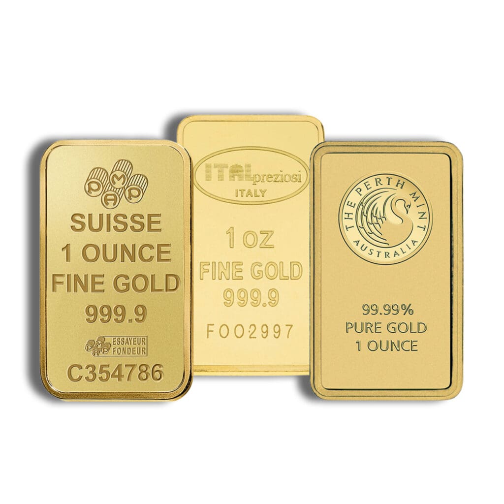 1 oz Gold Bar LBMA RSP Eligible – .9999 Fine (Varied Mints)