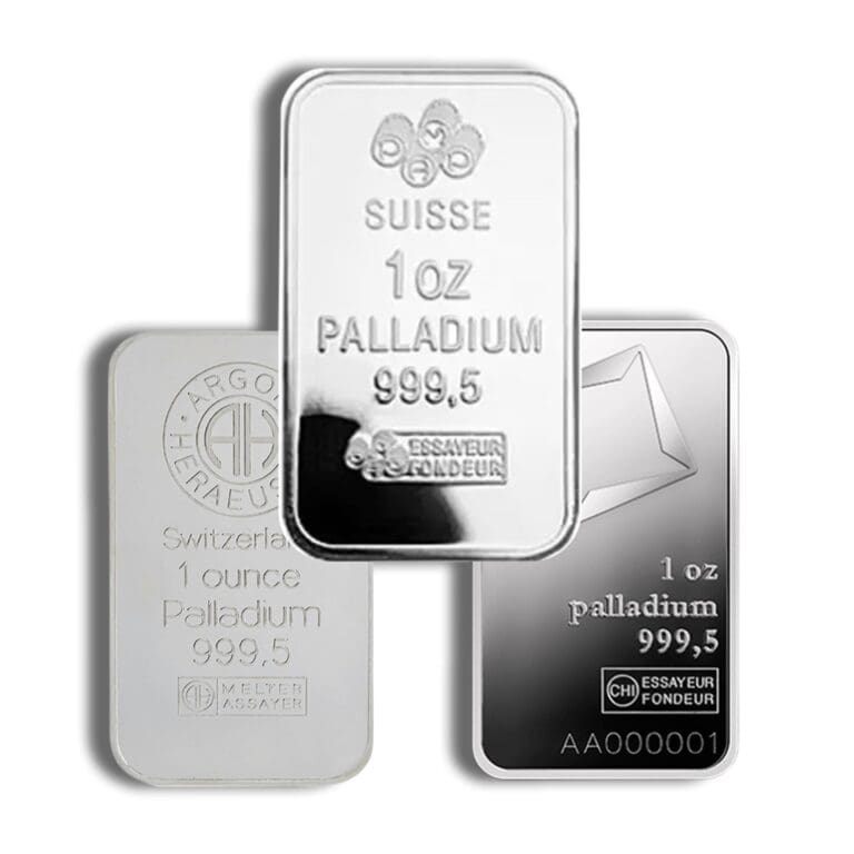 1 oz Palladium Bar Varied Mint – .9995 Fine Palladium