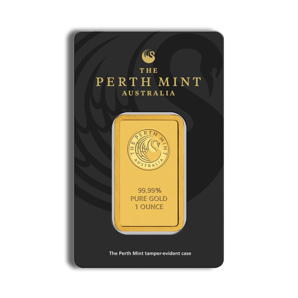 1 oz Gold Bar Perth Mint Australia – .9999 Fine