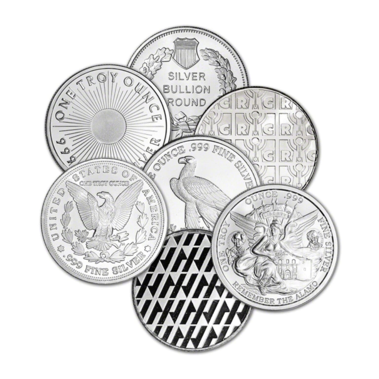 1 oz Silver Round Varied Year Design BU