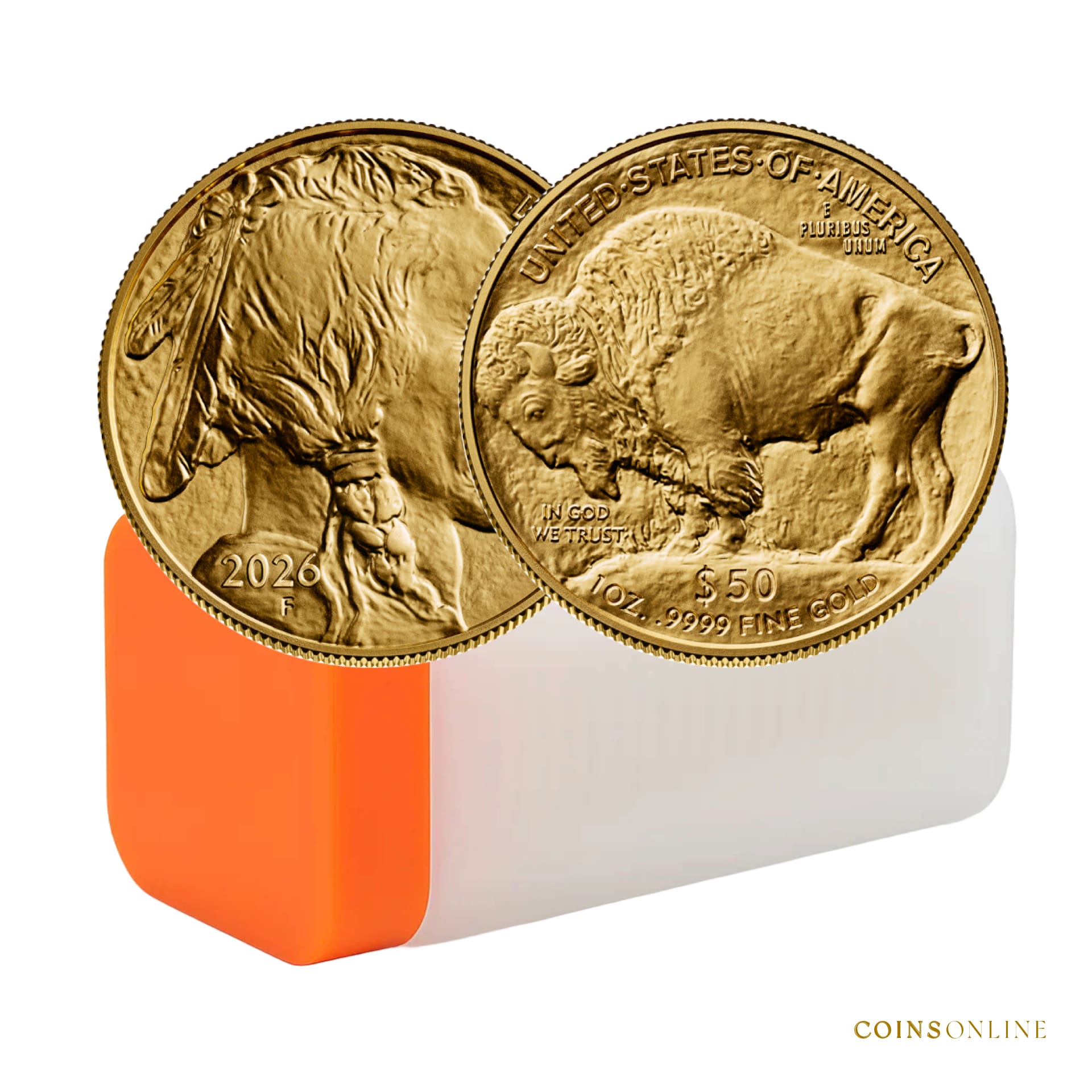 2026 Gold Buffalo Tube – 20 x 1 oz BU Coins